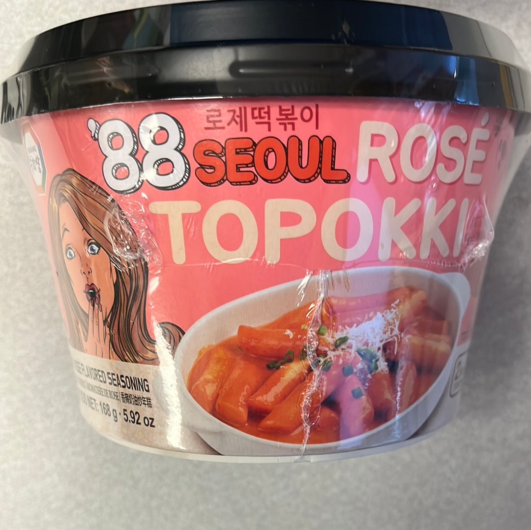 Topokki instantané avec sauce rosée 88 SEOUL Surasang 香辣奶油炒年糕168g ...